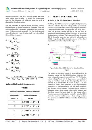 Grid Connected Solar PV System with SEPIC Converter Based MPPT | PDF | Power and Energy Industry ...