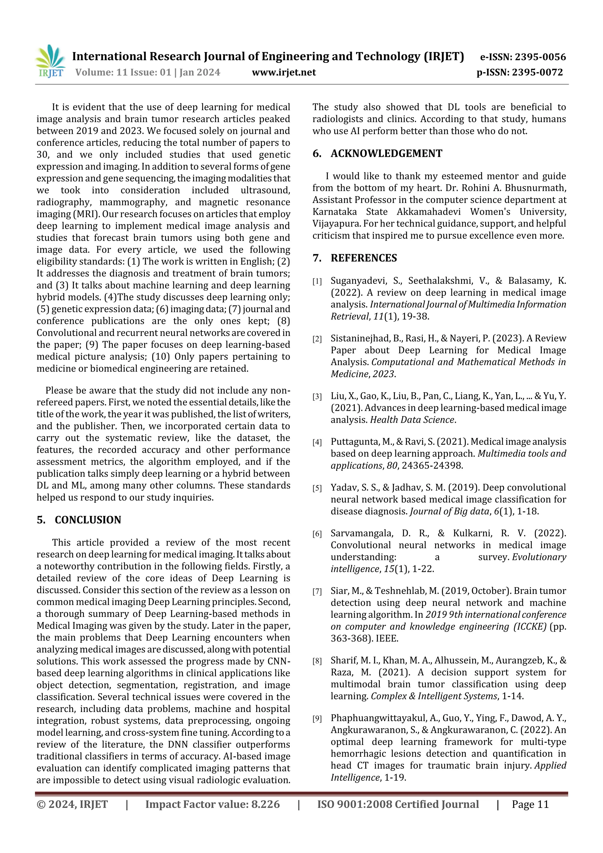 A Review on Medical Image Analysis Using Deep Learning | PDF