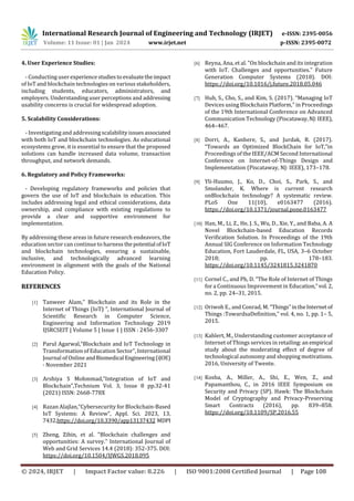 A Comprehensive Review of Integrating IoT and Blockchain Technologies in the Implementation of ...