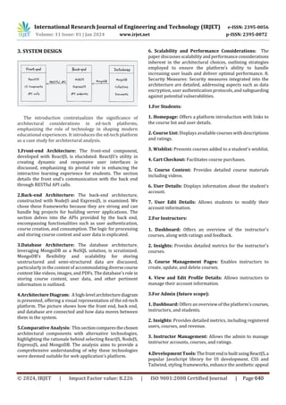 React based fullstack edtech web application | PDF