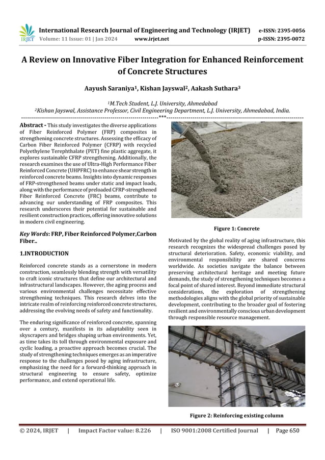 A Review on Innovative Fiber Integration for Enhanced Reinforcement of Concrete Structures | PDF