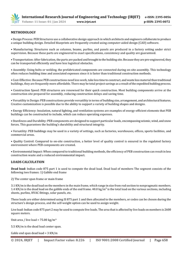 P.E.B. Framed Structure Design and Analysis Using STAAD Pro | PDF