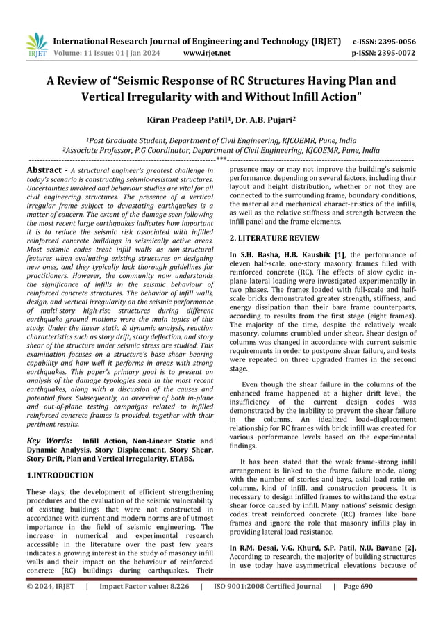 A Review of “Seismic Response of RC Structures Having Plan and Vertical ...