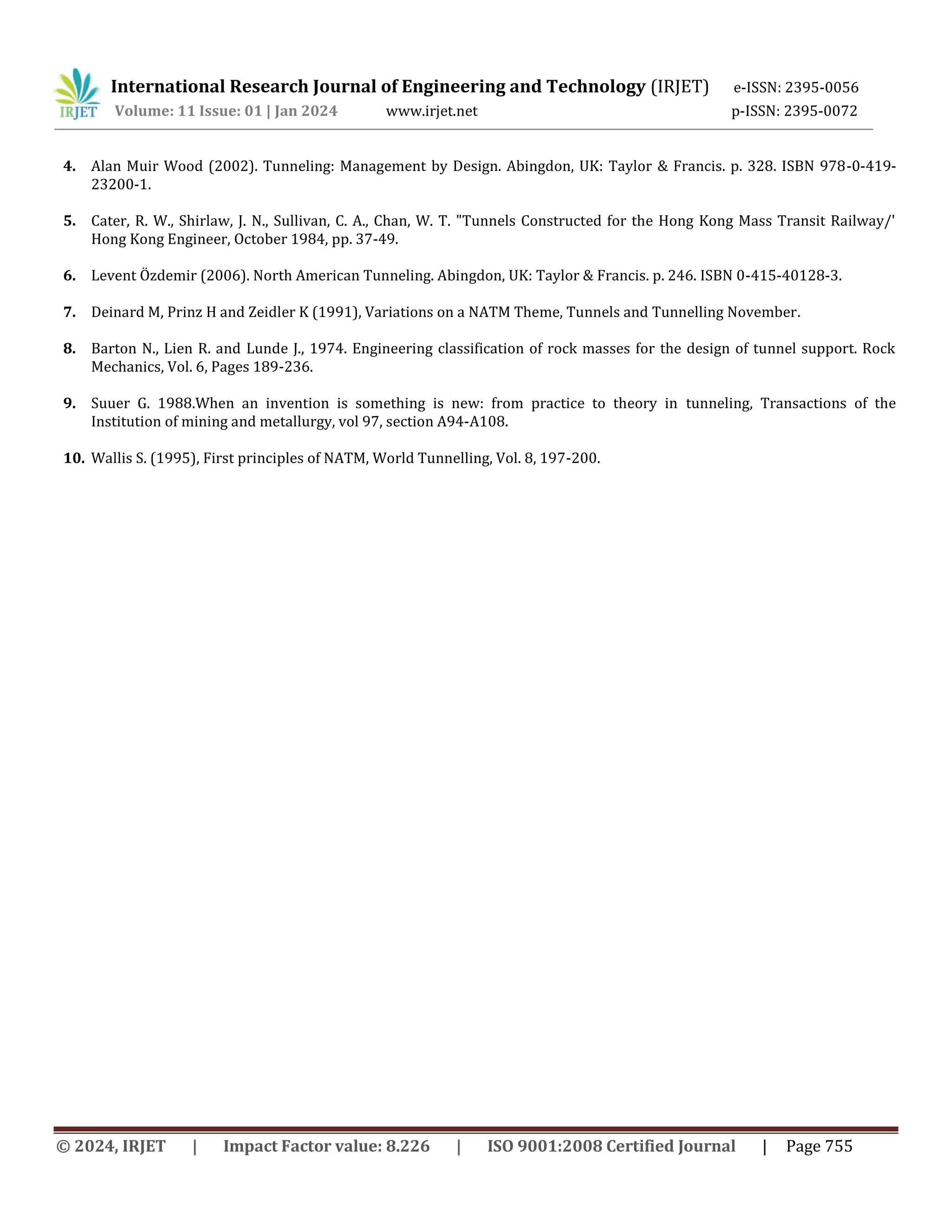 TUNNELING IN HIMALAYAS WITH NATM METHOD: A SPECIAL REFERENCES TO SUNGAL ...