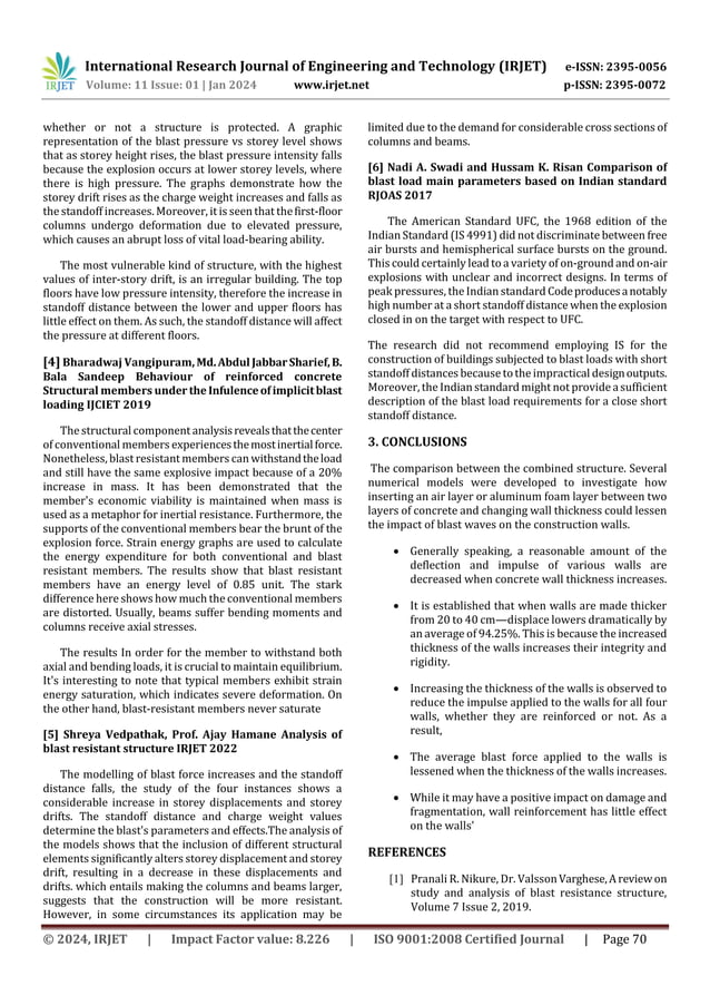 A Review On Behavior Of Tall Structure Under Blast Loading | PDF