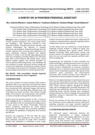 A SURVEY ON AI POWERED PERSONAL ASSISTANT | PDF