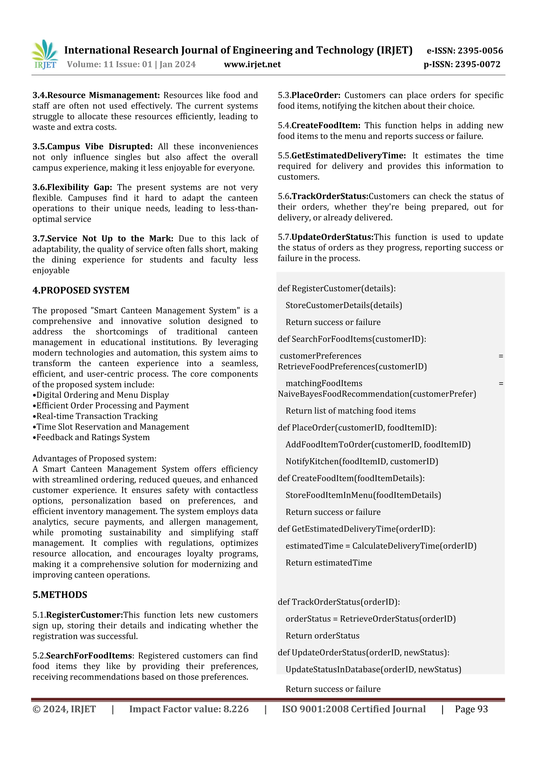 Smart Canteen Management System using Naïve Bayes Algorithm | PDF