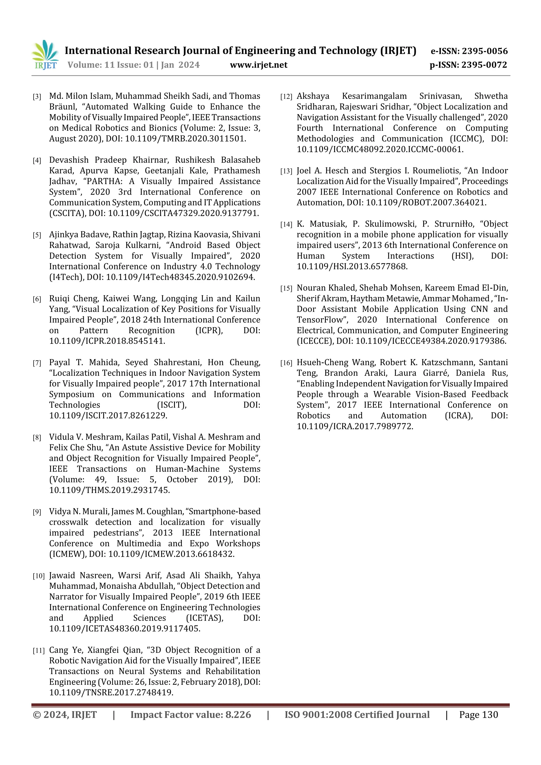 Object Detection and Localization for Visually Impaired People using ...
