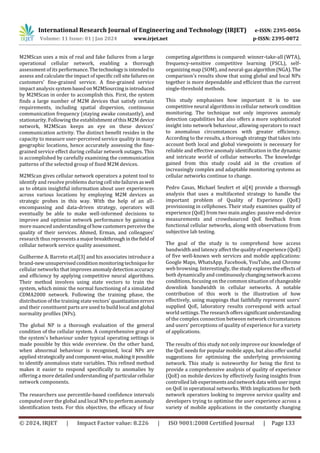 A REVIEW ON QUALITY OF MONITORING FOR CELLULAR NETWORKS | PDF