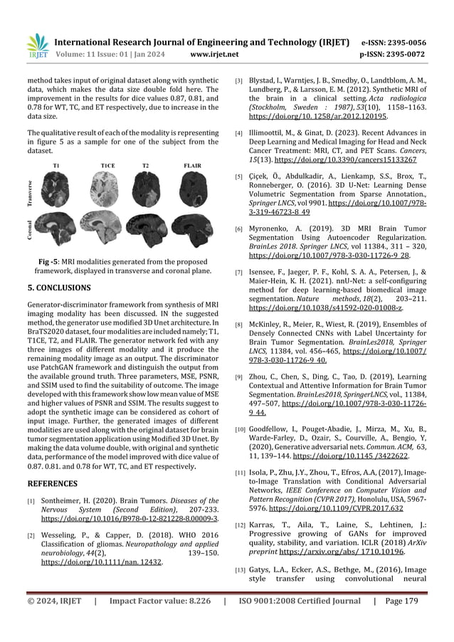 Augmentation of Multimodal 3D Magnetic Resonance Imaging using Generative Adversarial Network ...