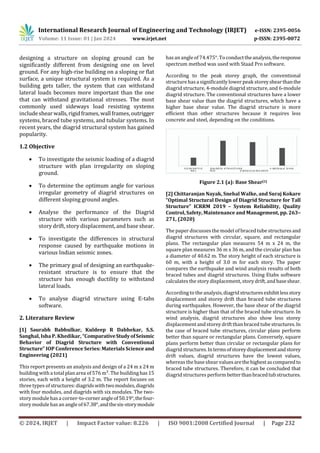A Review on Seismic Analysis of Irregular Plan of Diagrid Structure on Sloping Ground | PDF