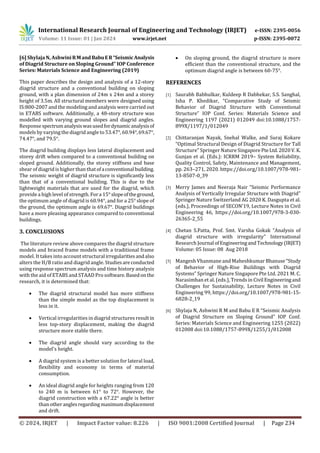 A Review on Seismic Analysis of Irregular Plan of Diagrid Structure on Sloping Ground | PDF