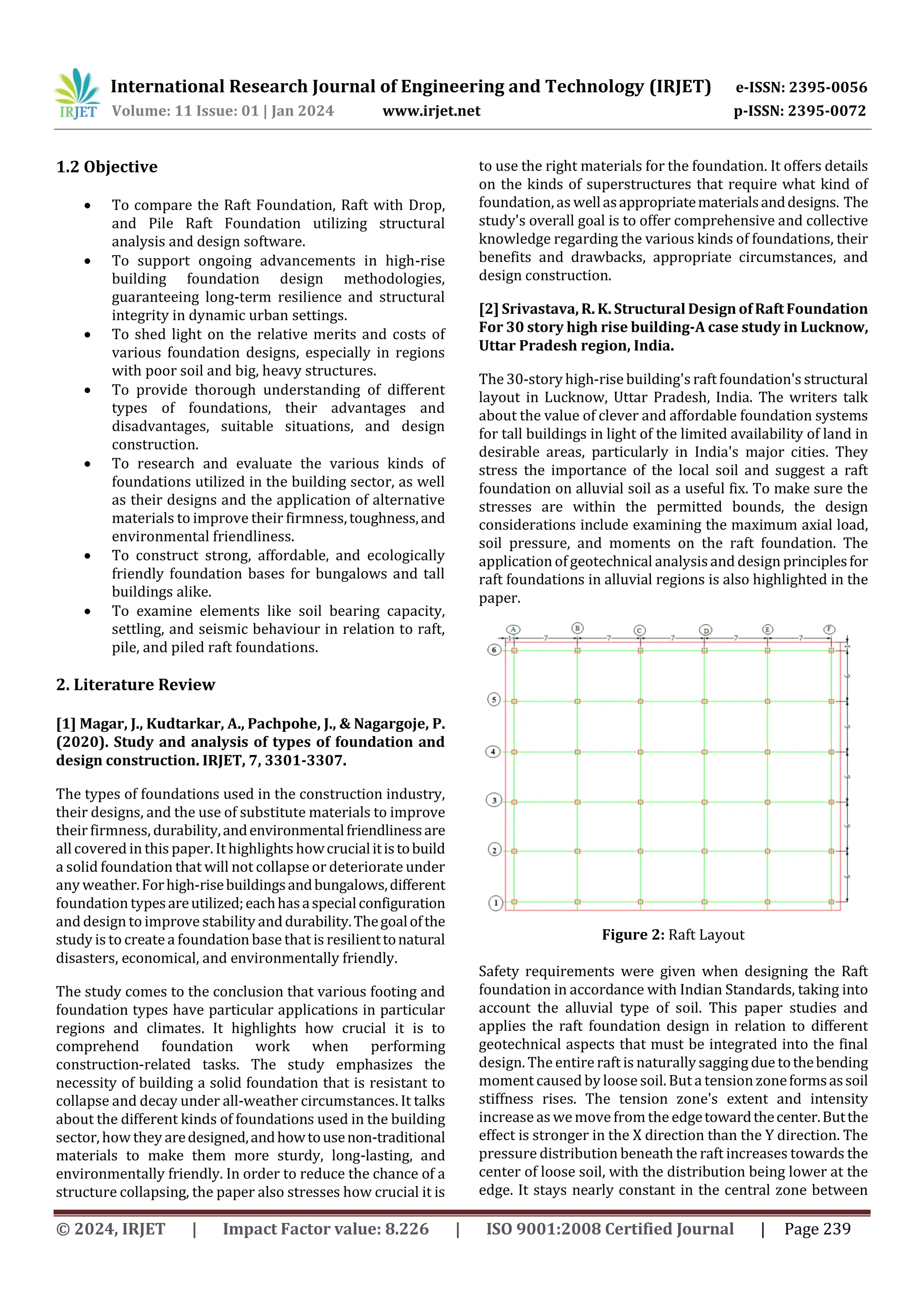 A Review on Comparative Analysis of Raft Foundation, Raft with Drop & Pile Raft Foundation | PDF