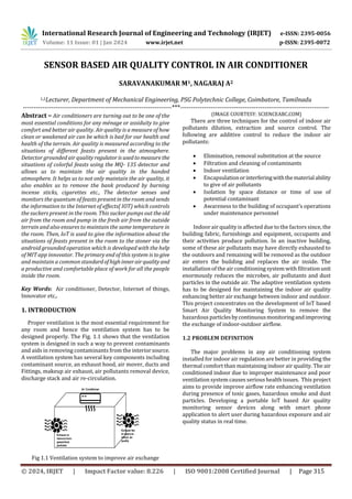 SENSOR BASED AIR QUALITY CONTROL IN AIR CONDITIONER | PDF
