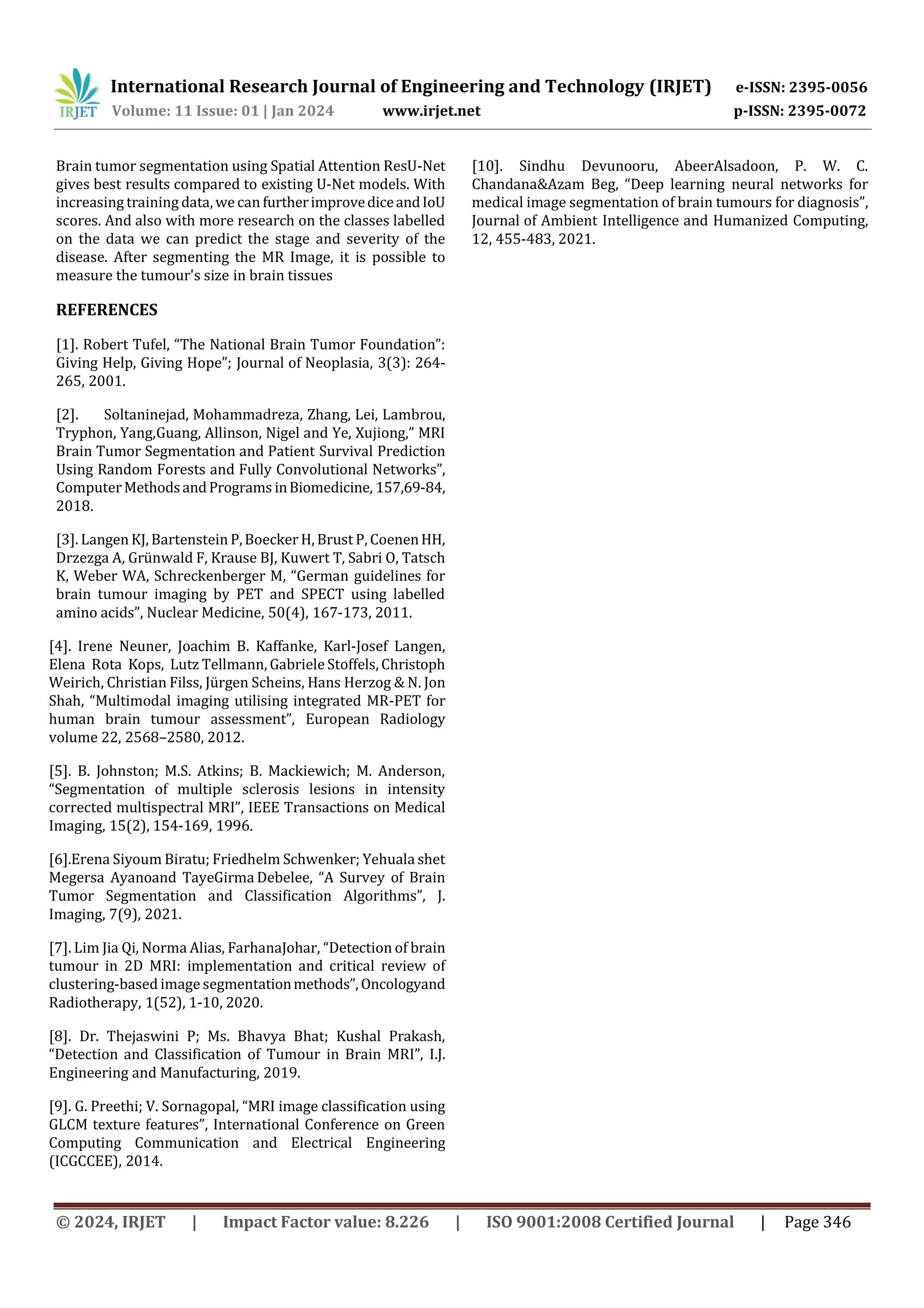 DIRECTIONAL CLASSIFICATION OF BRAIN TUMOR IMAGES FROM MRI USING CNN-BASED DEEP LEARNING | PDF ...