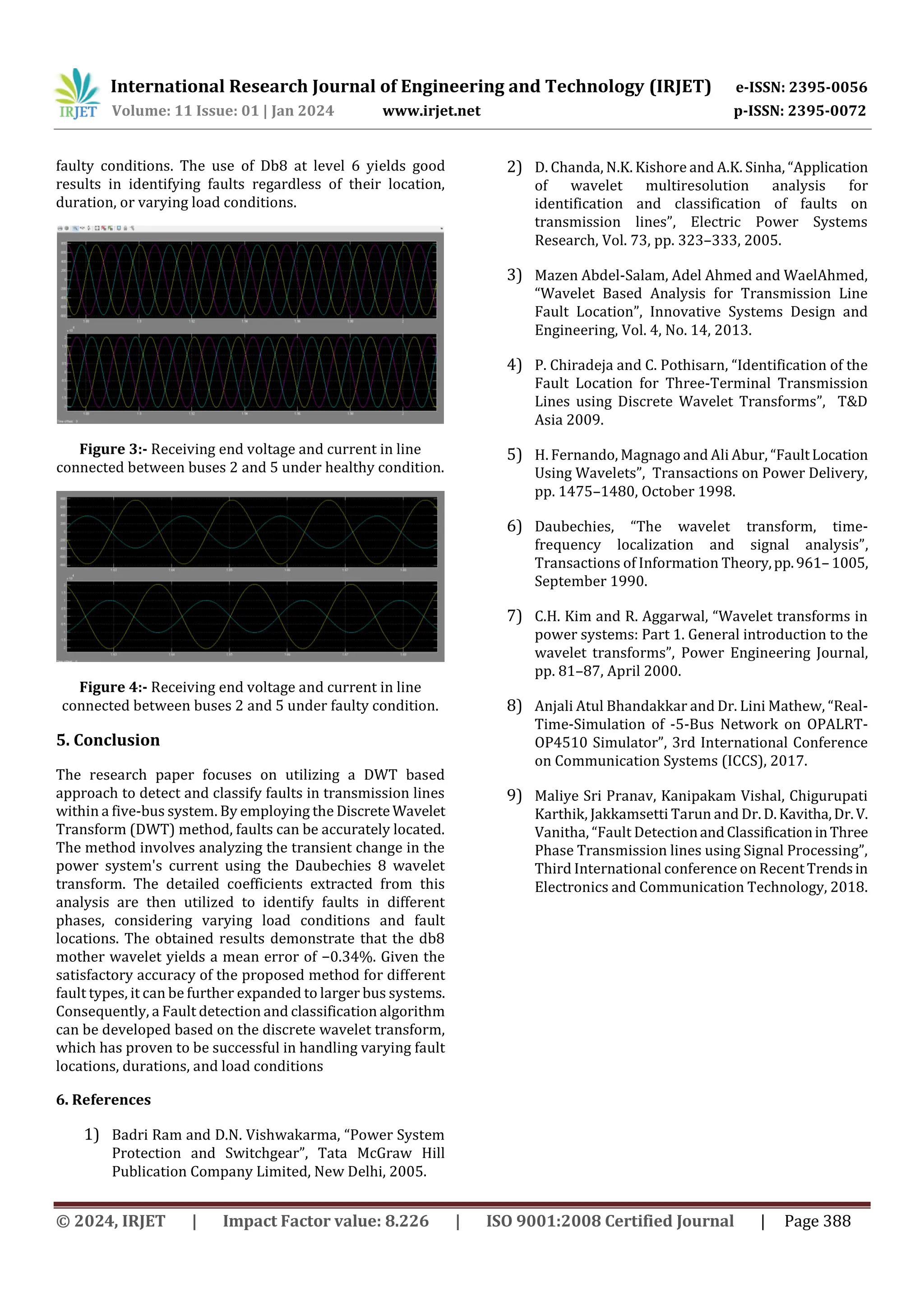 Fault Detection In Five Bus System Using Matlab And Simulink Discrete Wavelet Transform Method Pdf 