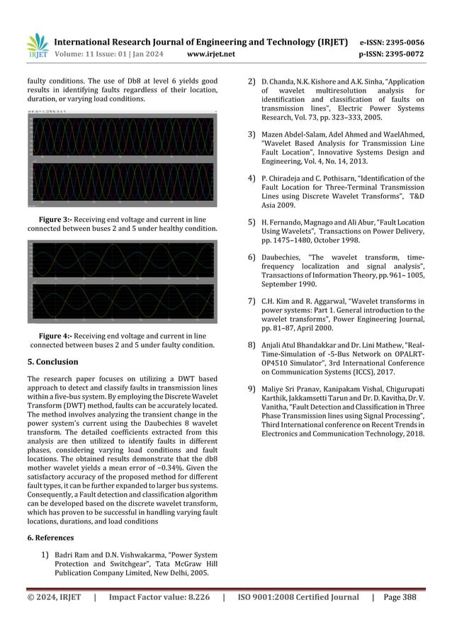 FAULT DETECTION IN FIVE BUS SYSTEM USING MATLAB & SIMULINK (DISCRETE WAVELET TRANSFORM METHOD) | PDF