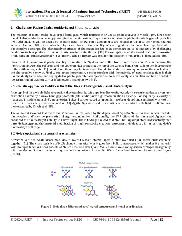 Review on Synthesis and Applications of Nanomaterial Molybdenum ...