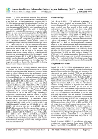 Anaerobic Co-Digestion of Water Hyacinth : A Review | PDF