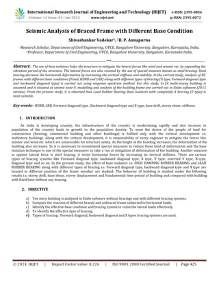Seismic Analysis of Braced Frame with Different Base Condition | PDF