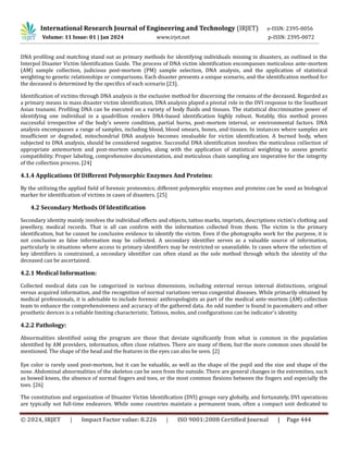 Mass Fatality Incidence and Disaster Victim Identification- A ...