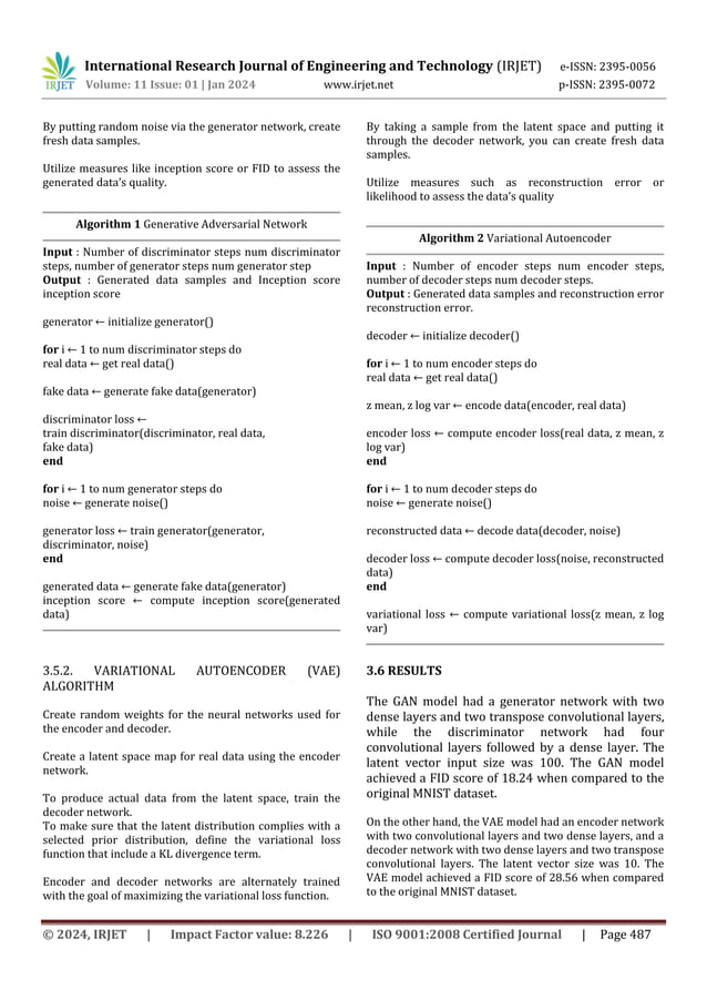 Comparative Analysis of GANs and VAEs in Generating High-Quality Images: A Case Study on the ...