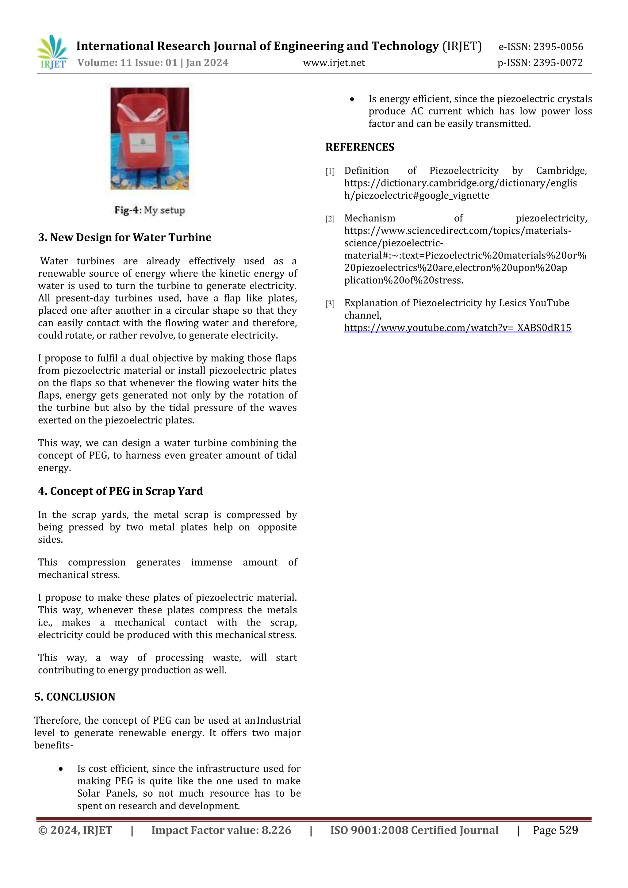 PEG- Piezoelectric Electricity Generator | PDF