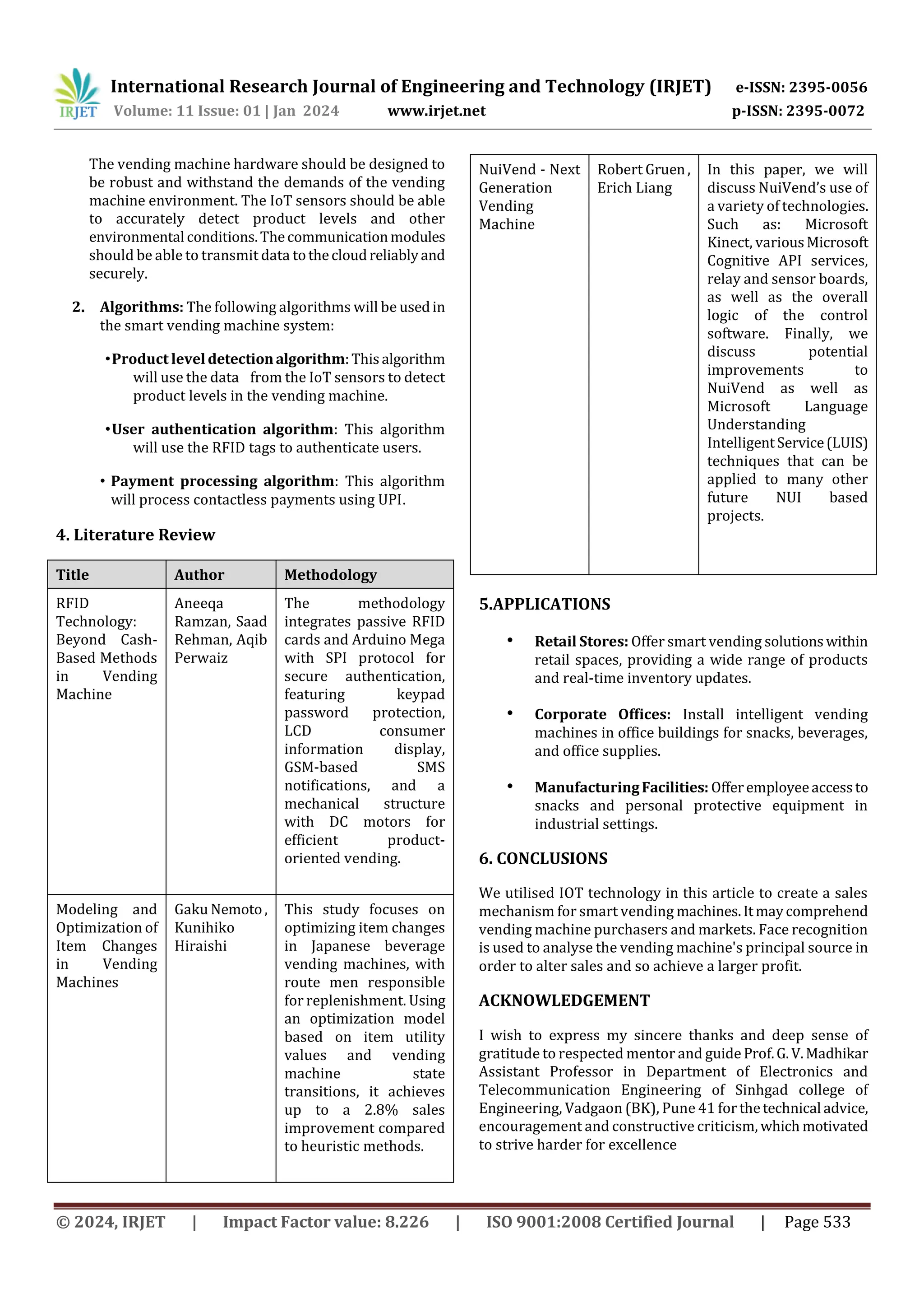 Smart Vending Machine System Using IOT | PDF