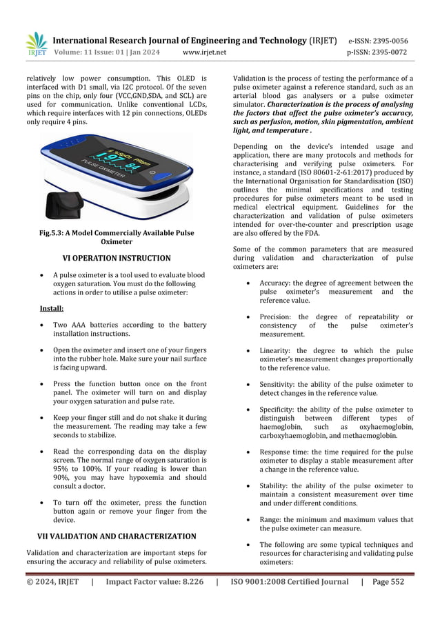IOT BASED PORTABLE HEART RATE & SPO2 PULSE OXIMETER | PDF | Lung and ...