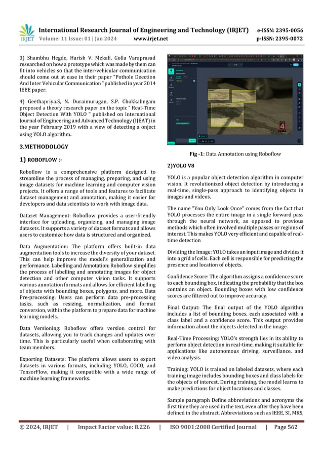 Pothole Detection For Safer Commutes With The Help Of Deep Learning And Iot Device S Pdf