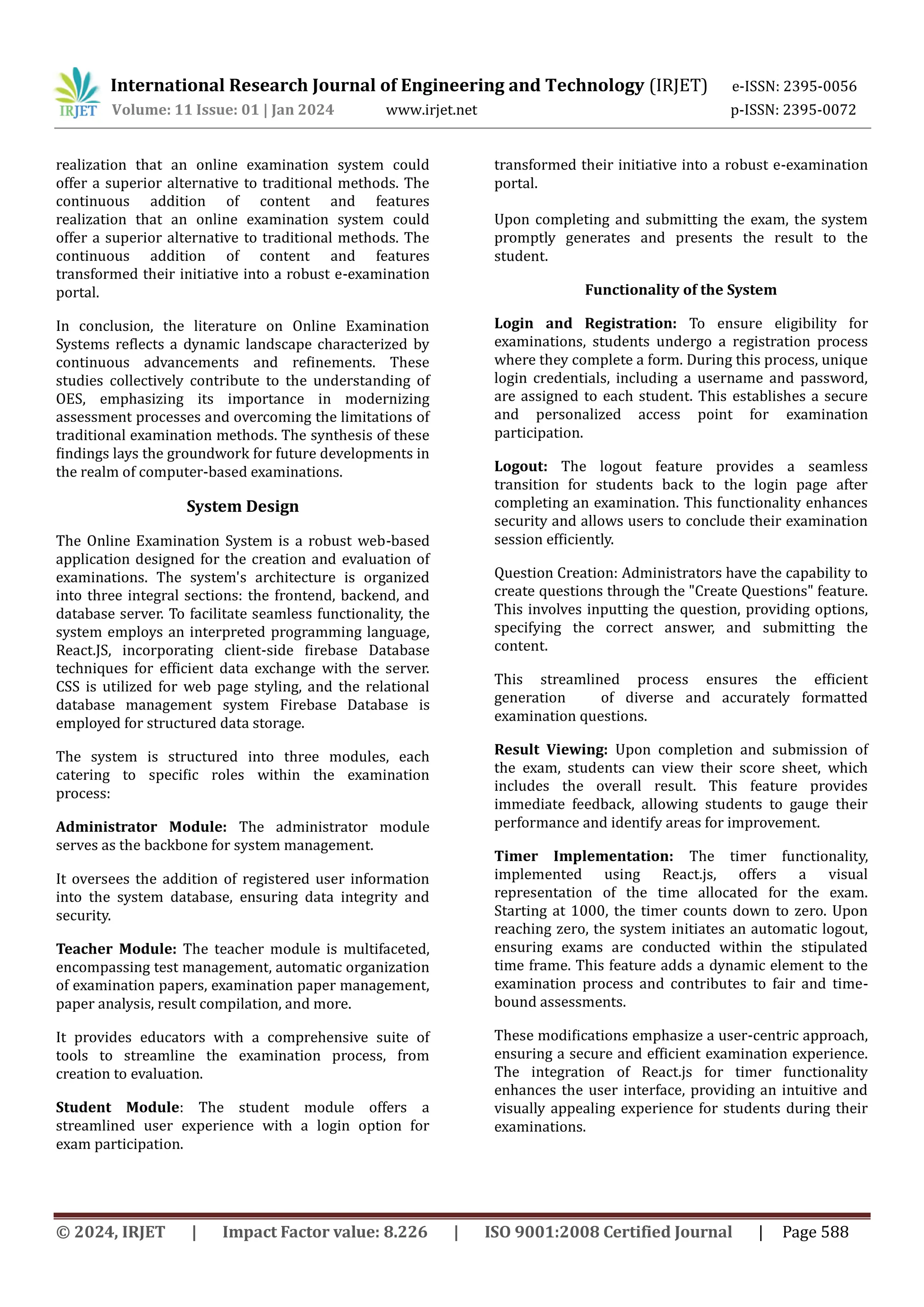 Online Exam Management System | PDF