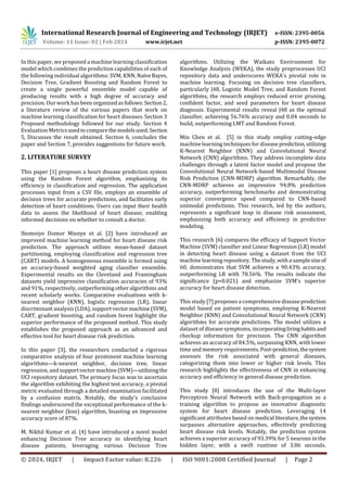 Enhanced heart disease prediction using SKNDGR ensemble Machine Learning Model | PDF