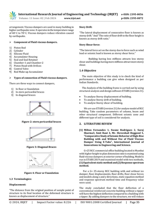 A Review on Influence of Fluid Viscous Damper on The Behaviour of Multi-storey Building Under ...