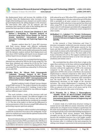 A Review on Influence of Fluid Viscous Damper on The Behaviour of Multi-storey Building Under ...
