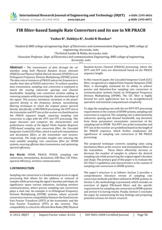 FIR filter-based Sample Rate Convertors and its use in NR PRACH | PDF
