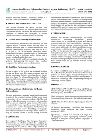 CNN based Multilingual Sign Language Recognition System | PDF