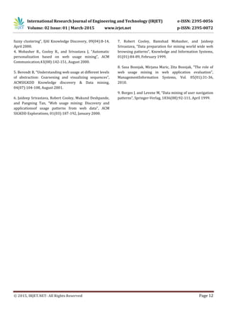 IRJET-A Survey on Web Personalization of Web Usage Mining | PDF