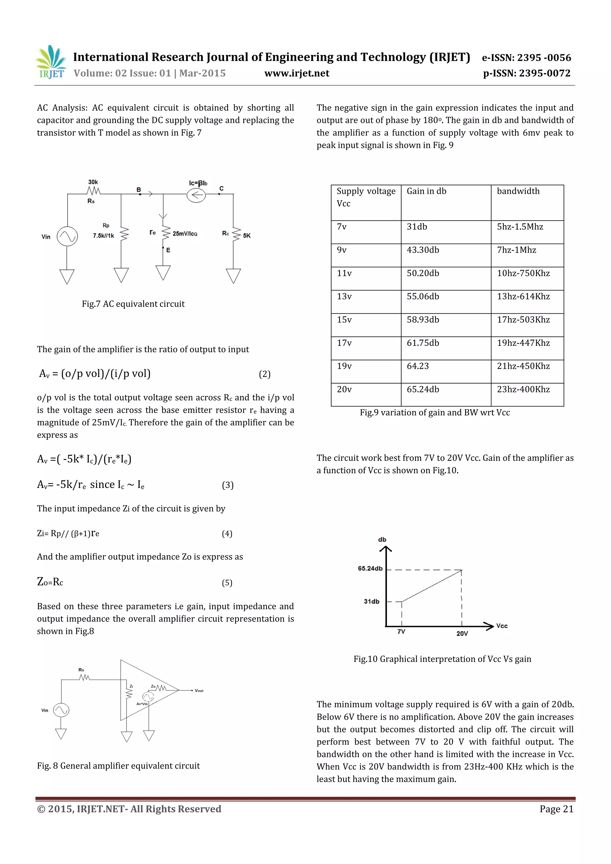 IRJET-Two stage Cascade BJT Amplifier | PDF