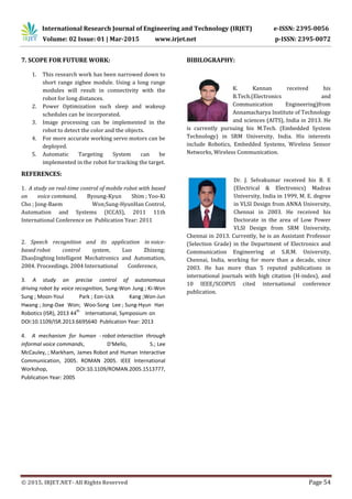 IRJET-Arduino based Voice Controlled Robot | PDF | Robotics ...