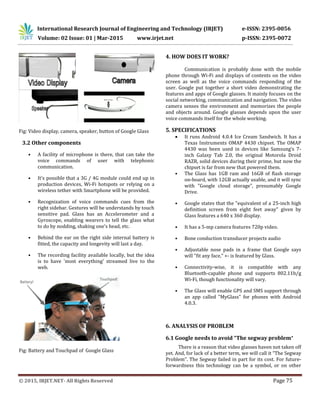 IRJET-Advance Technology- Google Glass | PDF | Wearable Technology | Consumer Electronics