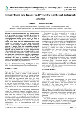 IRJET-Security Based Data Transfer and Privacy Storage through ...