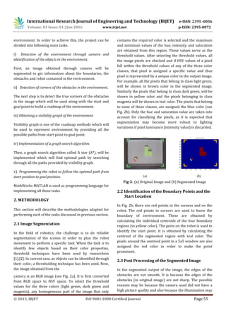 Environment Detection and Path Planning Using the E-puck Robot | PDF