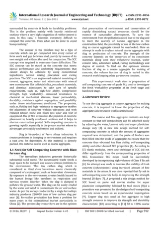 A Study on Properties of Self Compacting Concrete with Slag as Coarse ...