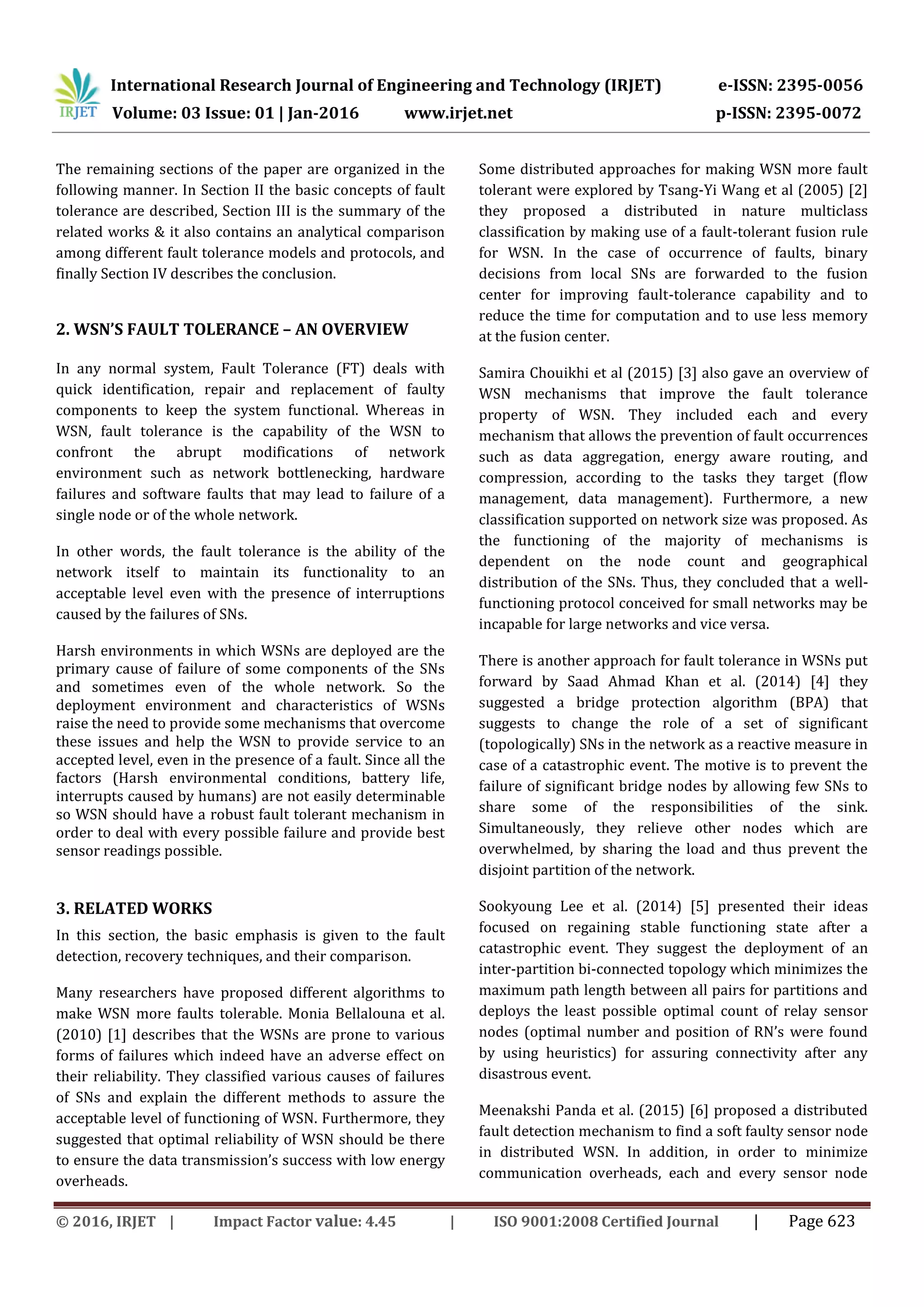 A Comparative Review On Reliability And Fault Tolerance Enhancement