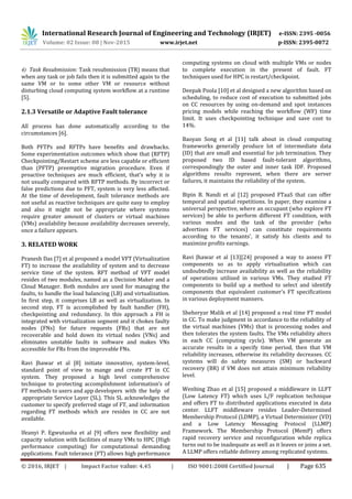 A Comparative Review on Fault Tolerance methods and models in Cloud Computing | PDF