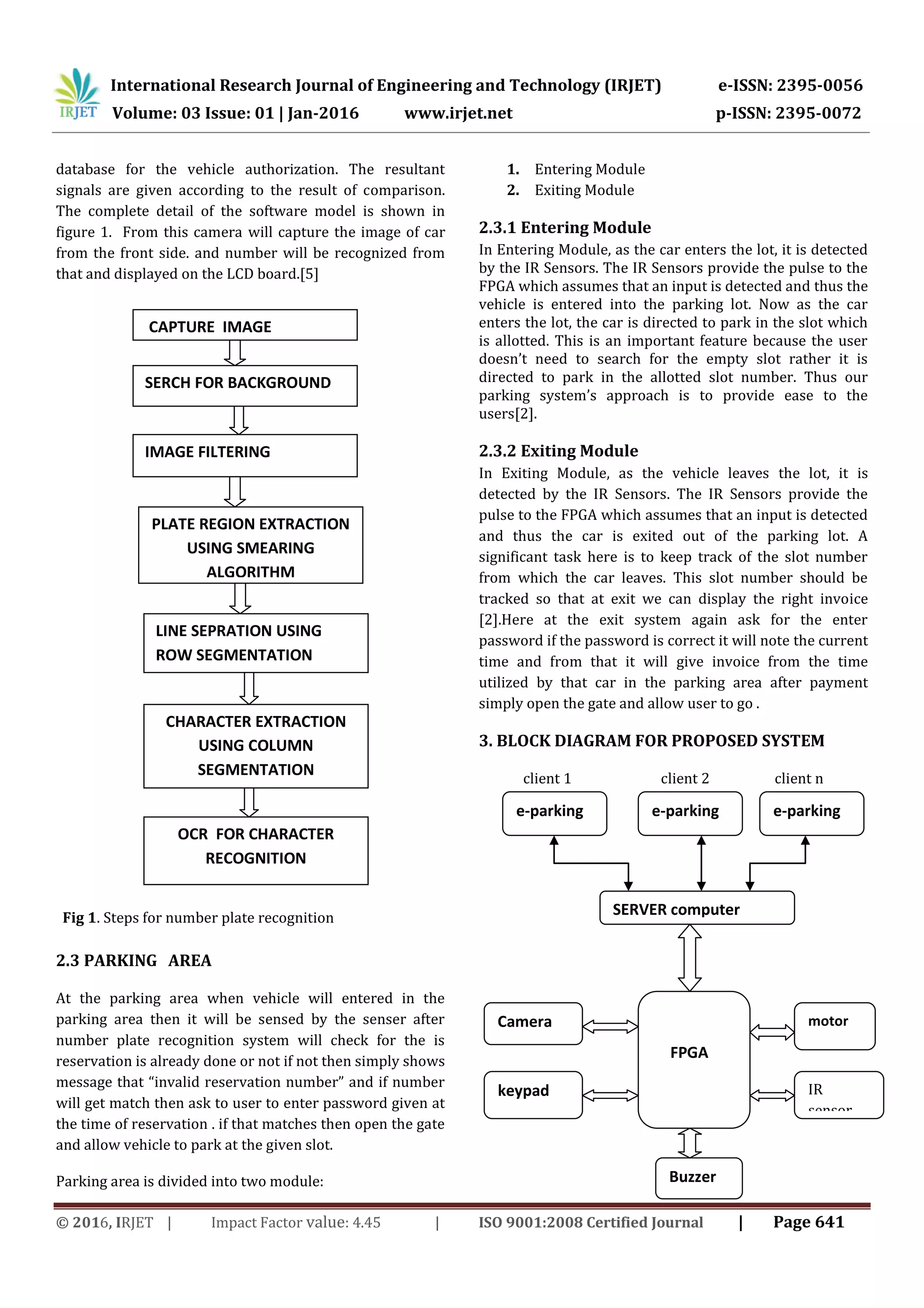 Smart Car Parking System Using FPGA and E-Application | PDF