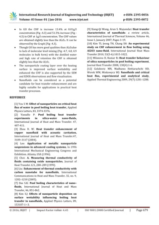 Experimental Studies on Pool Boiling Heat Transfer Using Alumina and Graphene Oxide Nanofluids | PDF