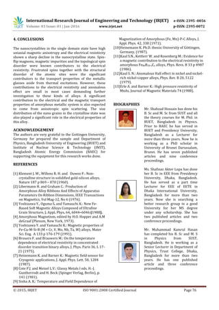 Structural, Magnetic and Transport Properties of Magnetically Ordered ...