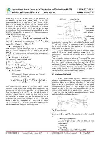 Development of Effective Audit Service to Maintain Integrity of Migrated Data in Cloud | PDF