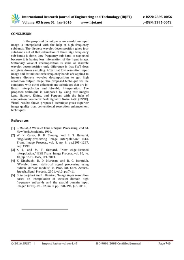 An Efficient Technique For Image Resolution Enhancement Using Discrete